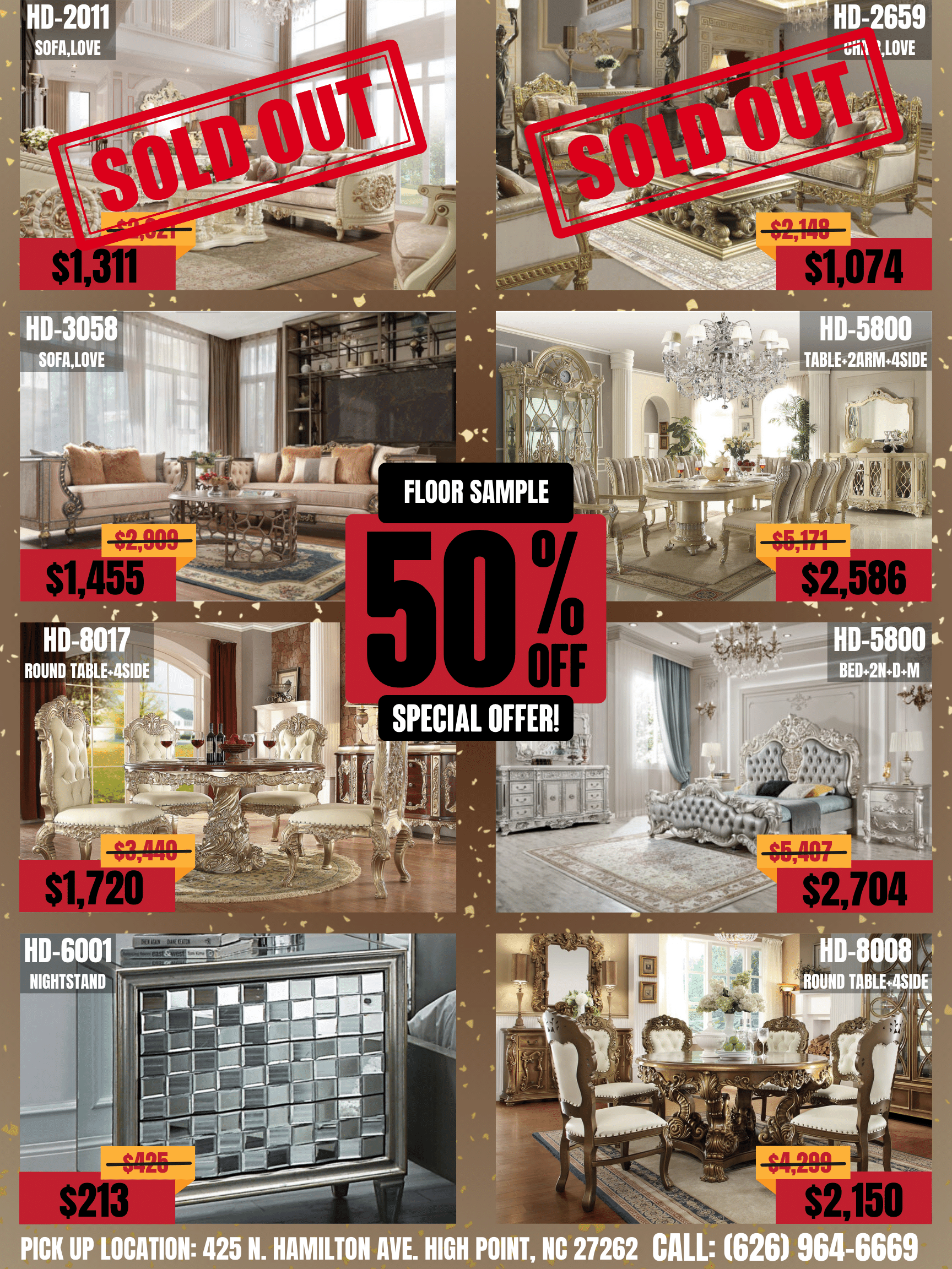 FLOOR MODEL PROMO – Homey Design Inc.