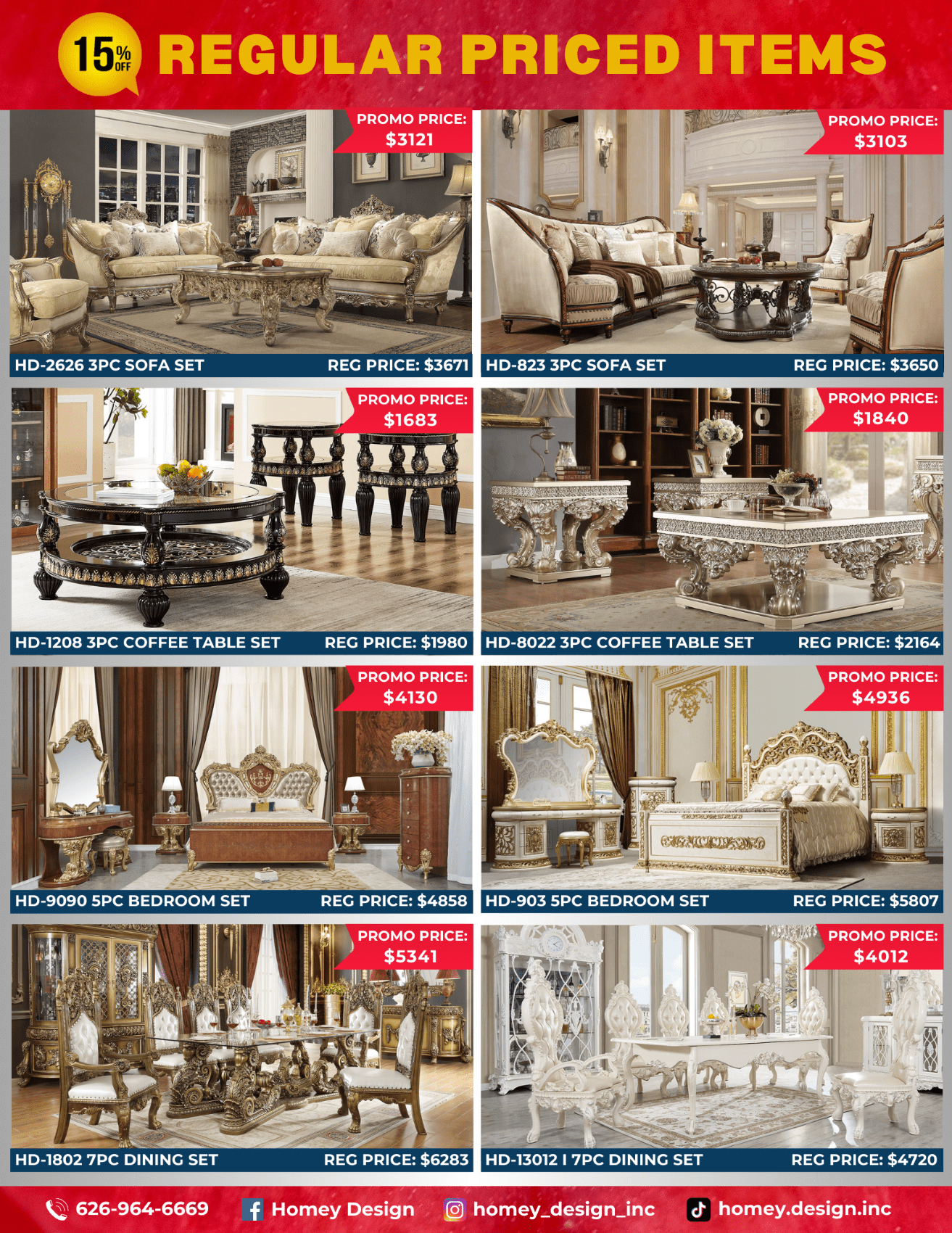 FLOOR MODEL PROMO – Homey Design Inc.